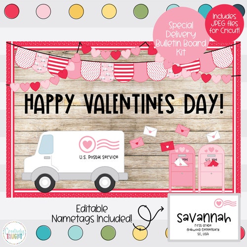 Postal Truck Special Delivery Valentines February - Etsy