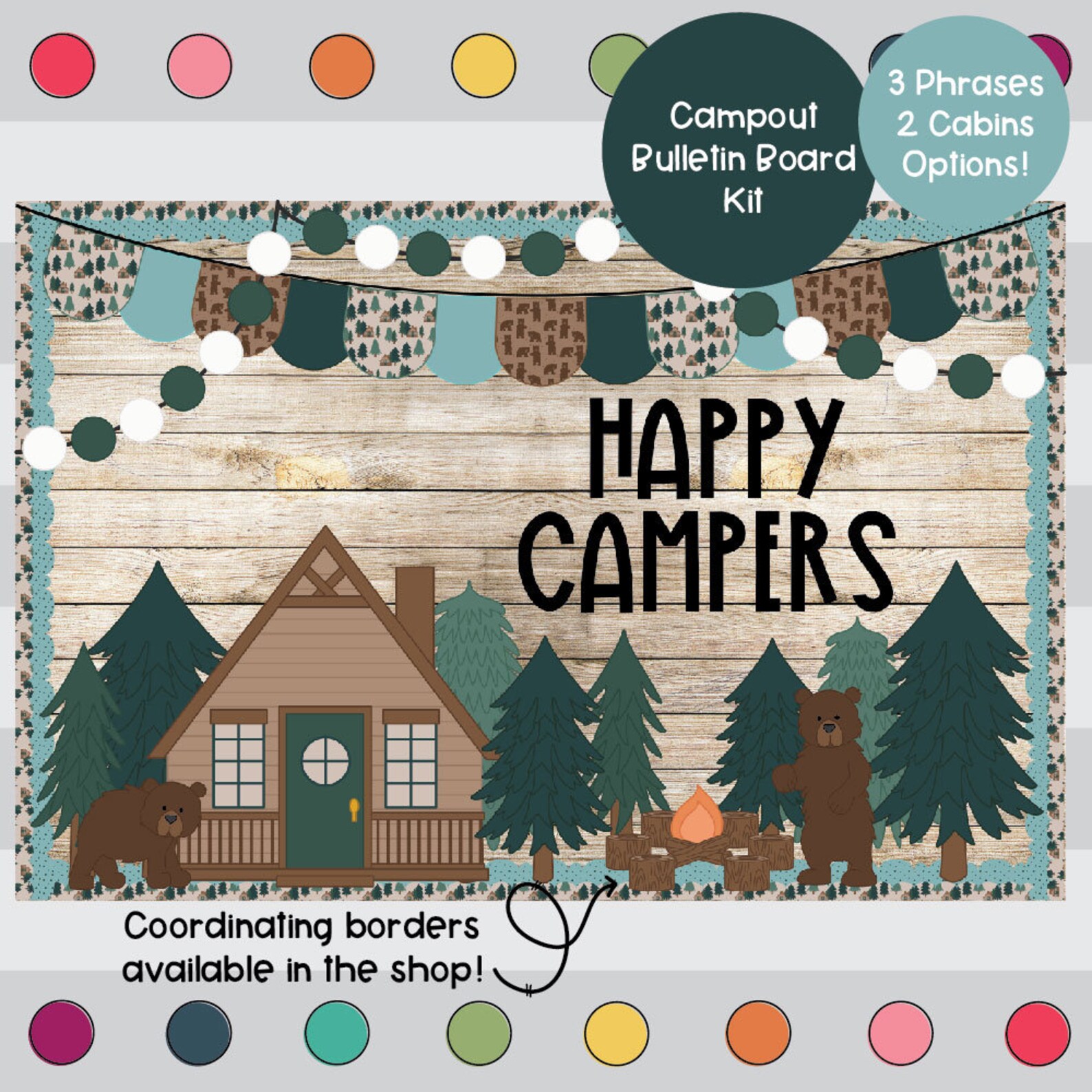 Happy Campers Library Bulletin Board Kit - Etsy