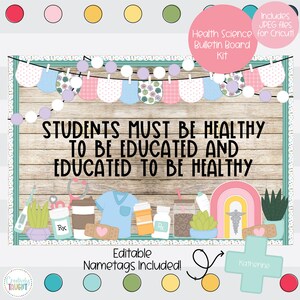 Health Science Health Bulletin Board Kit - Etsy