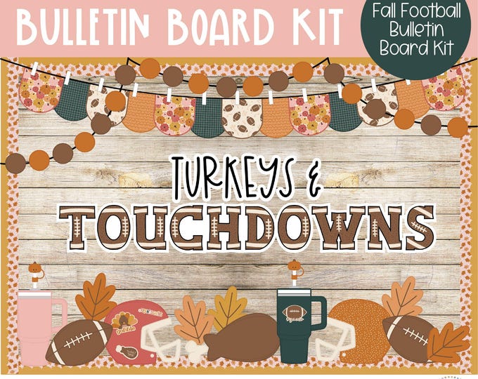 Fall Front Door Decor, Fall Door Hanger, Football Door Wreath, Football ...