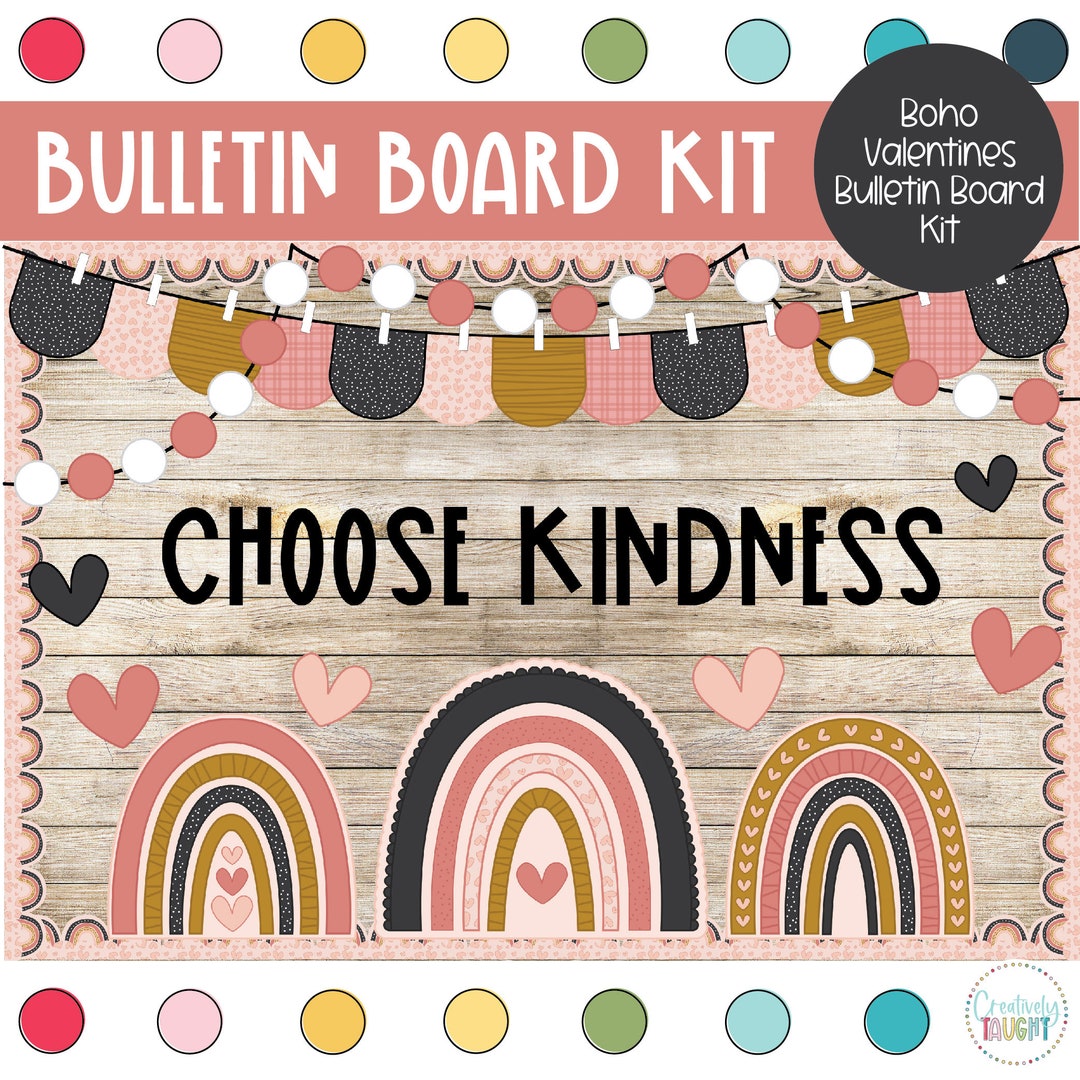 Kindness Matters- Boho Themed Bulletin Board Kit - Etsy