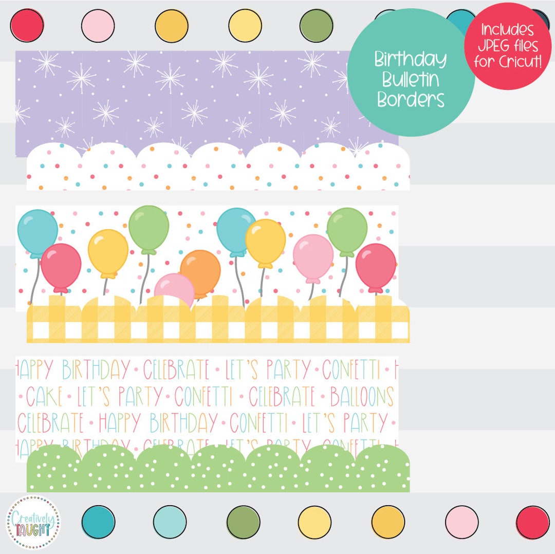 Birthday Bulletin Board Borders - Etsy