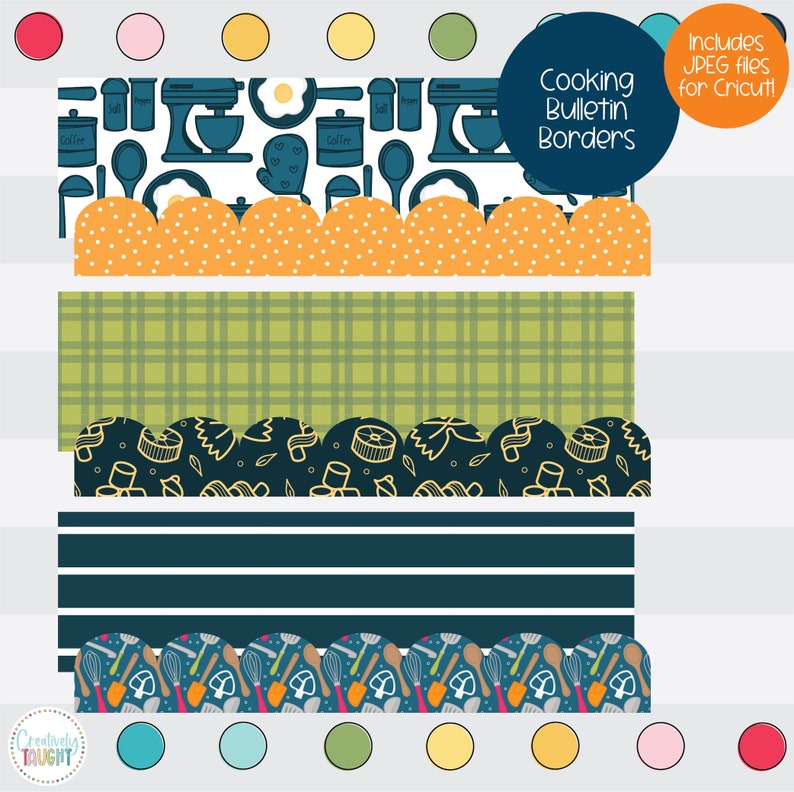 Cooking Bulletin Board Borders - Etsy