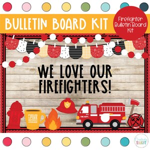 Firefighter - Community Service Bulletin Board Kit - Etsy