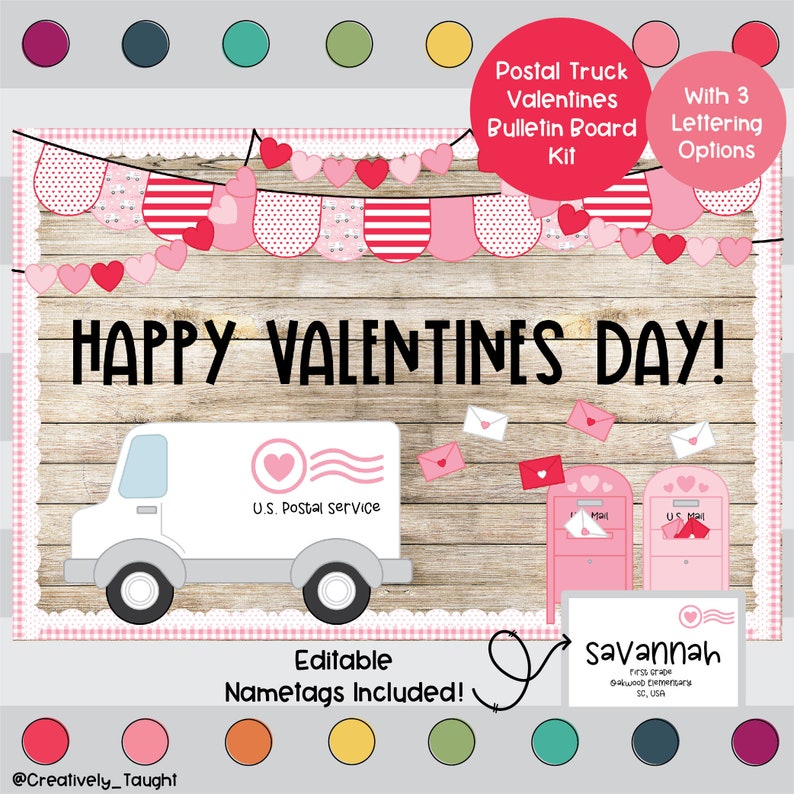 Postal Truck Special Delivery Valentines February | Etsy