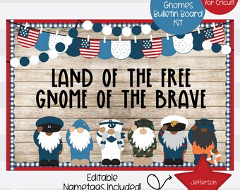 Memorial Day Gnomes Patriotic May Bulletin Board Kit Classroom Decor ...