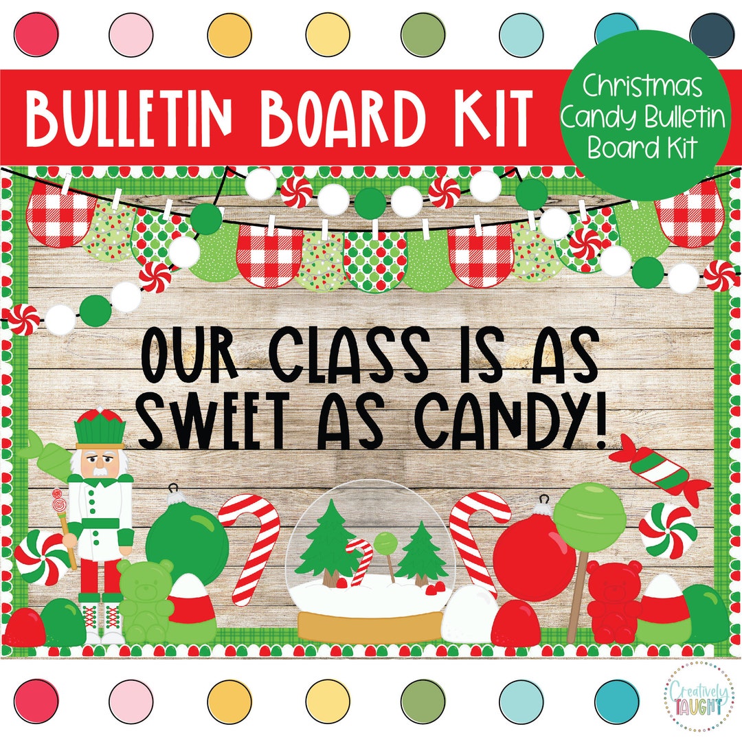 Christmas Candyland- Christmas - Winter - December Bulletin Board - Etsy