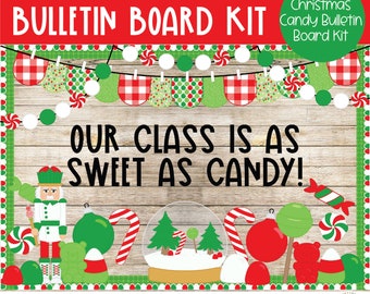 Christmas Candyland- Christmas - Winter - December Bulletin Board - Etsy