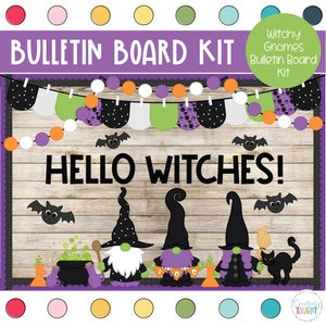 Halloween Witchy Gnomies - Fall - Halloween - Bulletin Board Kit - Etsy