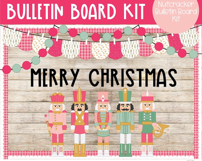 Merry and Bright Christmas Classroom Bulletin Board | Bulletin Board ...