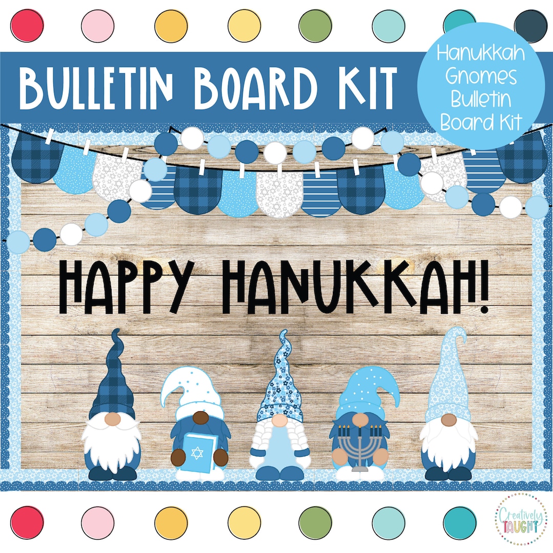 Hanukkah Gnomes - Hanukkah - December Bulletin Board Kit - Etsy