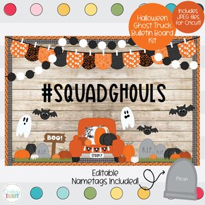 Ghost Truck Fall Halloween October Bulletin Board Kit - Etsy