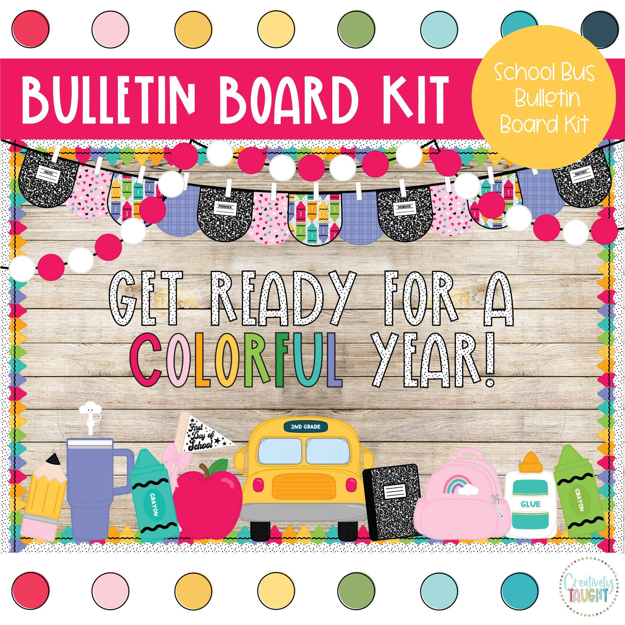 Back to School Bus Bulletin Board Kit: Classroom Decor (PDF) - Etsy