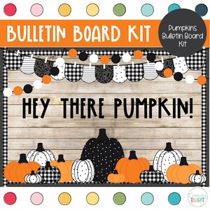 Black and White Pumpkins - Fall - Halloween - Bulletin Board Kit - Etsy