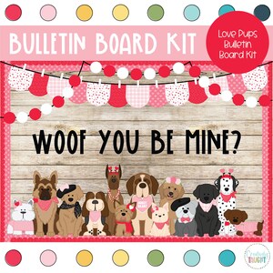 Puppy Love - Valentines - February Bulletin Board Kit - Etsy