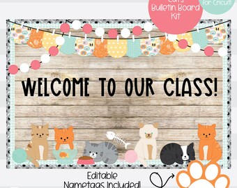 Hipster Cat Welcome Back to School Bulletin Board - Etsy