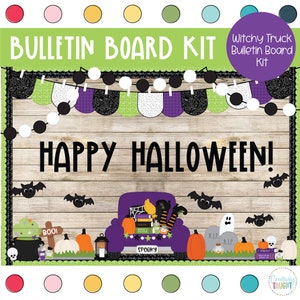 Witches Truck - Halloween - October Bulletin Board Kit - Etsy