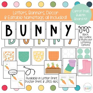 Carrot Trails- Easter Bulletin Board Kit - Etsy
