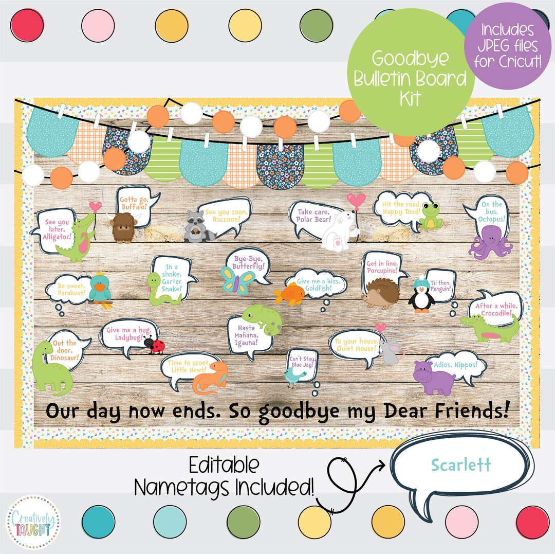 Goodbye Sayings Goodbye Bulletin Board Kit - Etsy