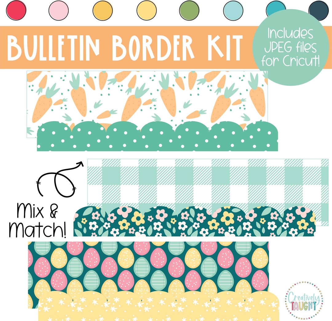 Bunny Gnomes - Easter- Bulletin Board Borders - Etsy