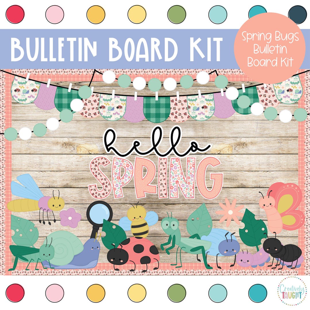 Spring Bugs - Spring Classroom Decor- Earth Science Bulletin Board ...