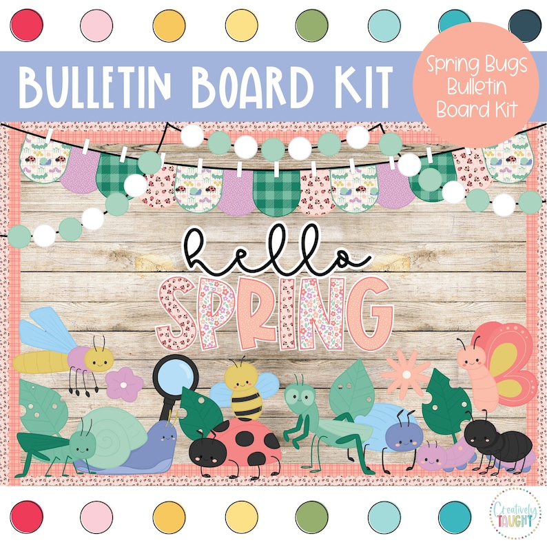 Spring Bugs Classroom Bulletin Board Kit (digital Download) - Etsy