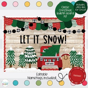 Christmas Tree Truck Christmas Bulletin Board Kit - Etsy