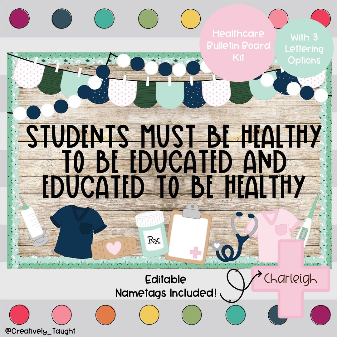 Healthcare Education Nursing Health Bulletin Board Kit - Etsy
