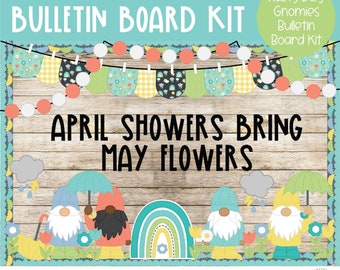 Spring Flowers Blooming Bulletin Board Kit - Etsy