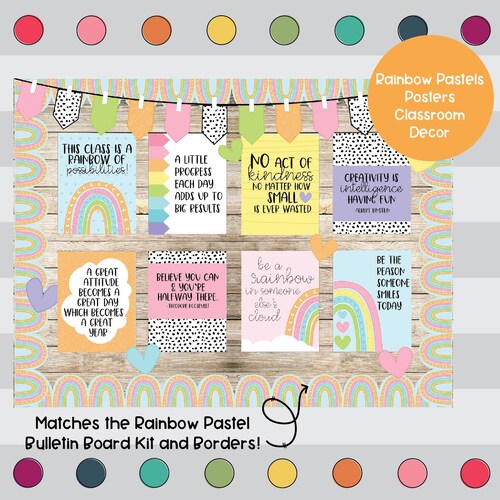 Pastel Rainbow ABC Posters Classroom Decor Homeschool Decor - Etsy