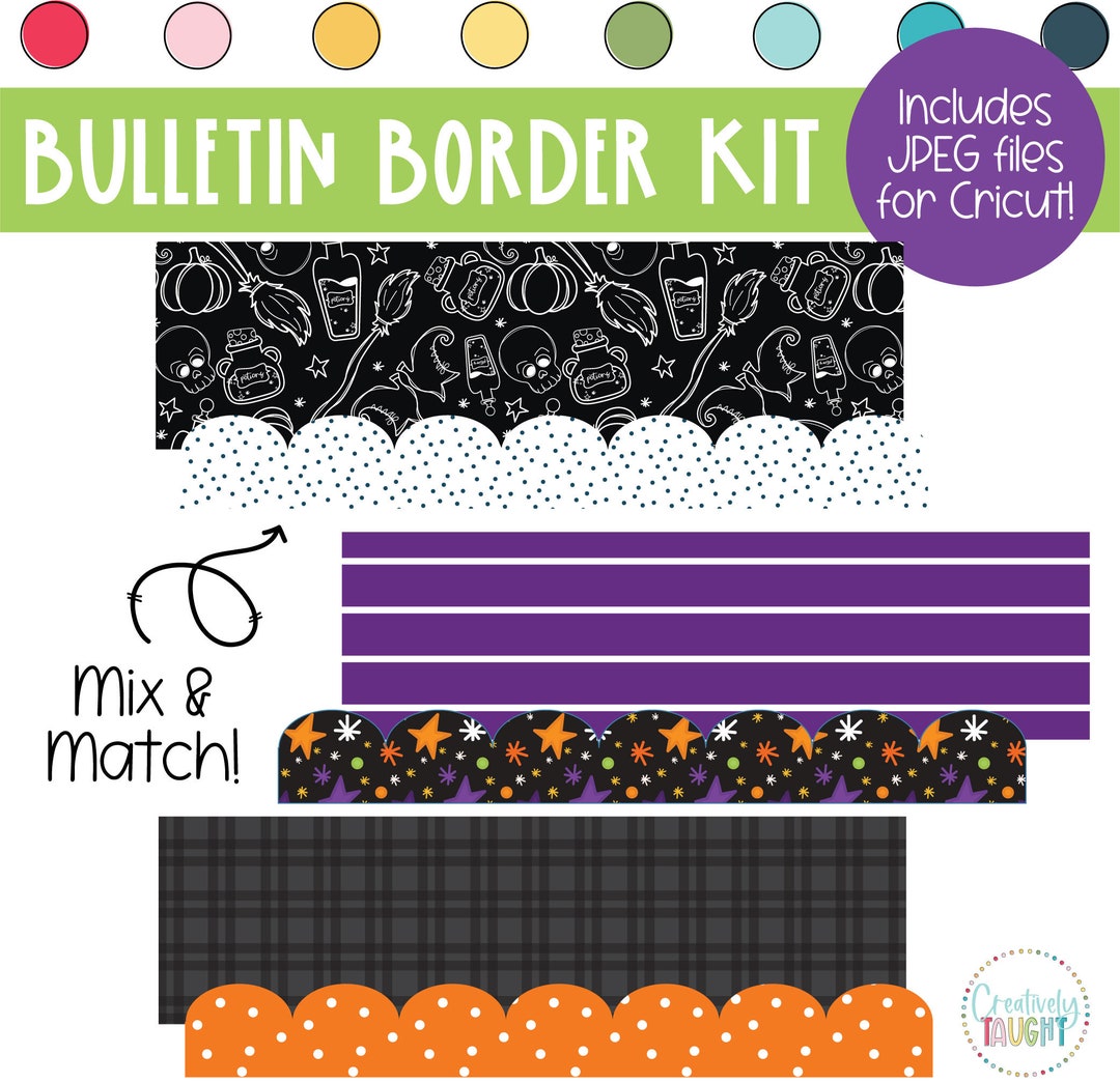 Spooky Prints - Halloween Bulletin Borders - Etsy