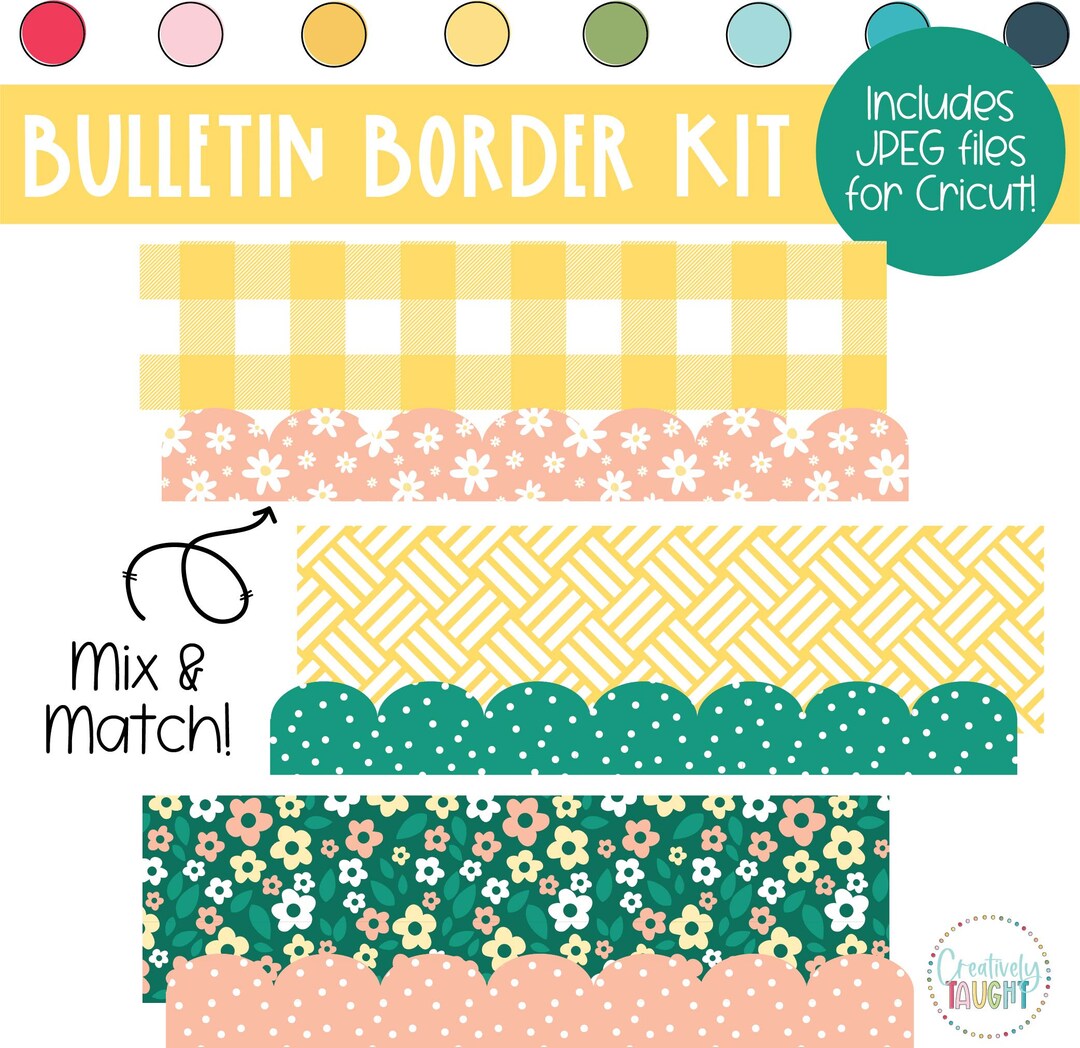 Retro Sunshine - Summer Bulletin Board Borders - Etsy