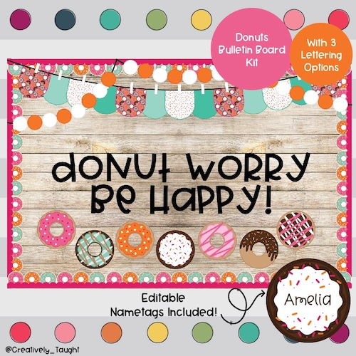 Donut Truck Summer Bulletin Board Kit Be Happy Do Your Best - Etsy