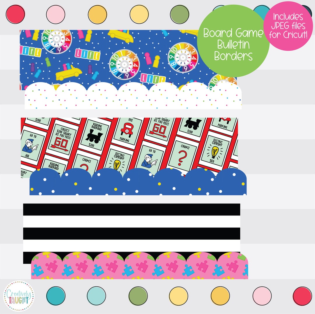 Board Games Monopoly Board Borders - Etsy