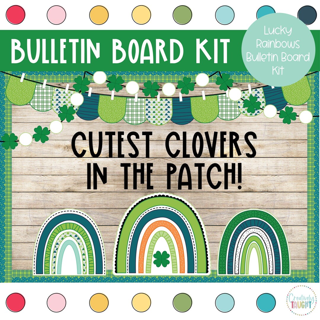 Cutest Clovers in the Patch- St. Patrick’s Day Bulletin Board Kit - Etsy