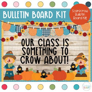 Scarecrow Pumpkin Patch - Autumn - Fall Bulletin Board Kit - Etsy
