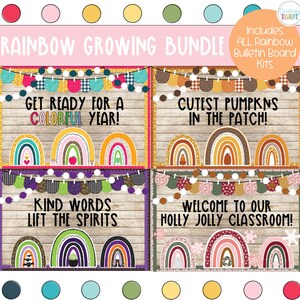 Ultimate Rainbow Bulletin Board Bundle ALL RAINBOW Bulletin Board Kits ...