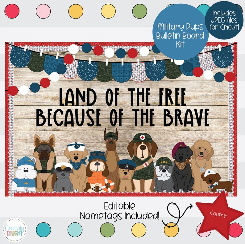 Military Pups Memorial Day Veteran's Day Patriotic - Etsy