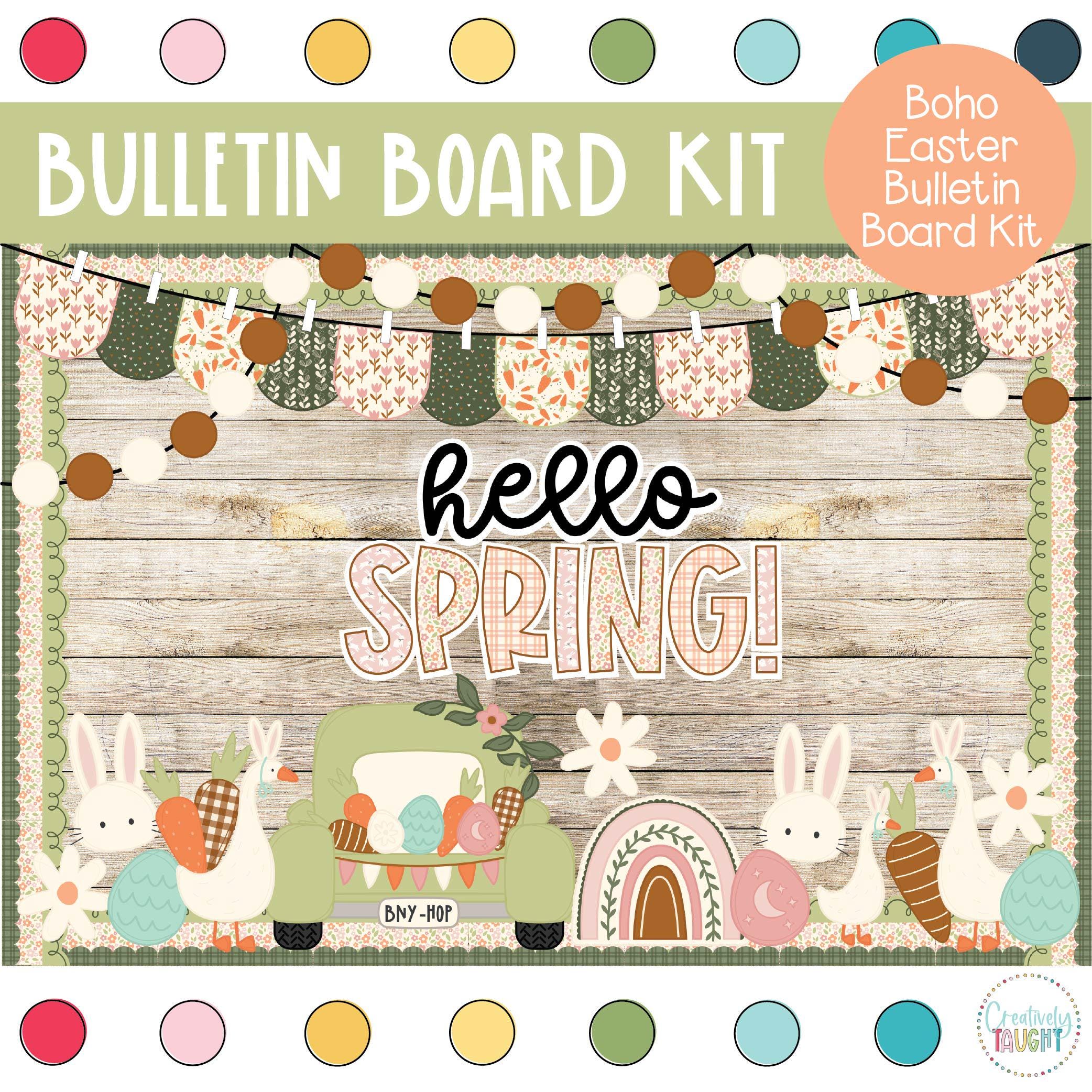 Boho Easter Bulletin Board Kit: Truck Decor (digital Download) - Etsy