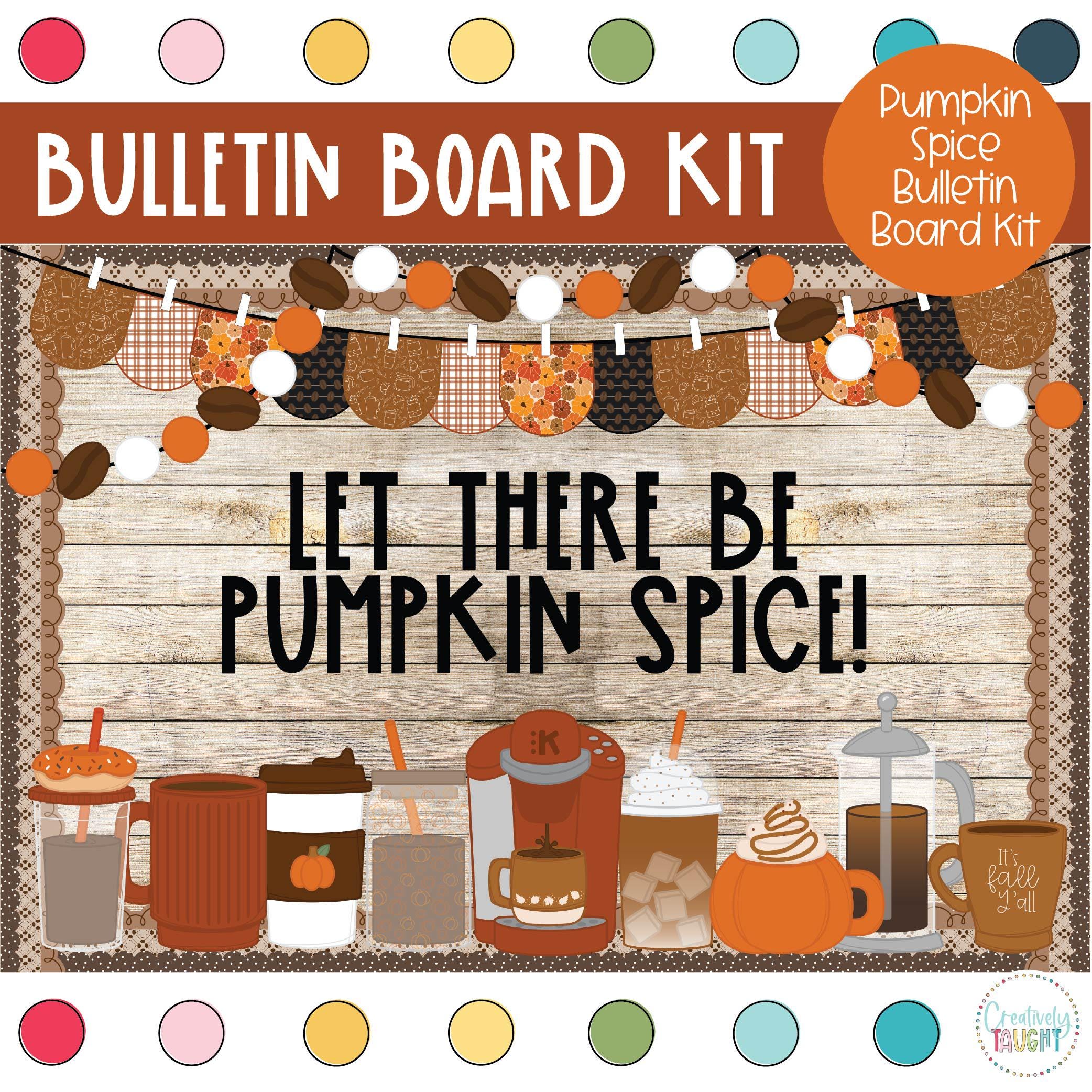 Pumpkin Spice - Coffee Theme - Fall - Fall Themed Bulletin Board Kit - Etsy