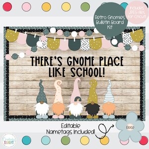 Retro Gnomies Gnome Back to School Bulletin Board - Etsy