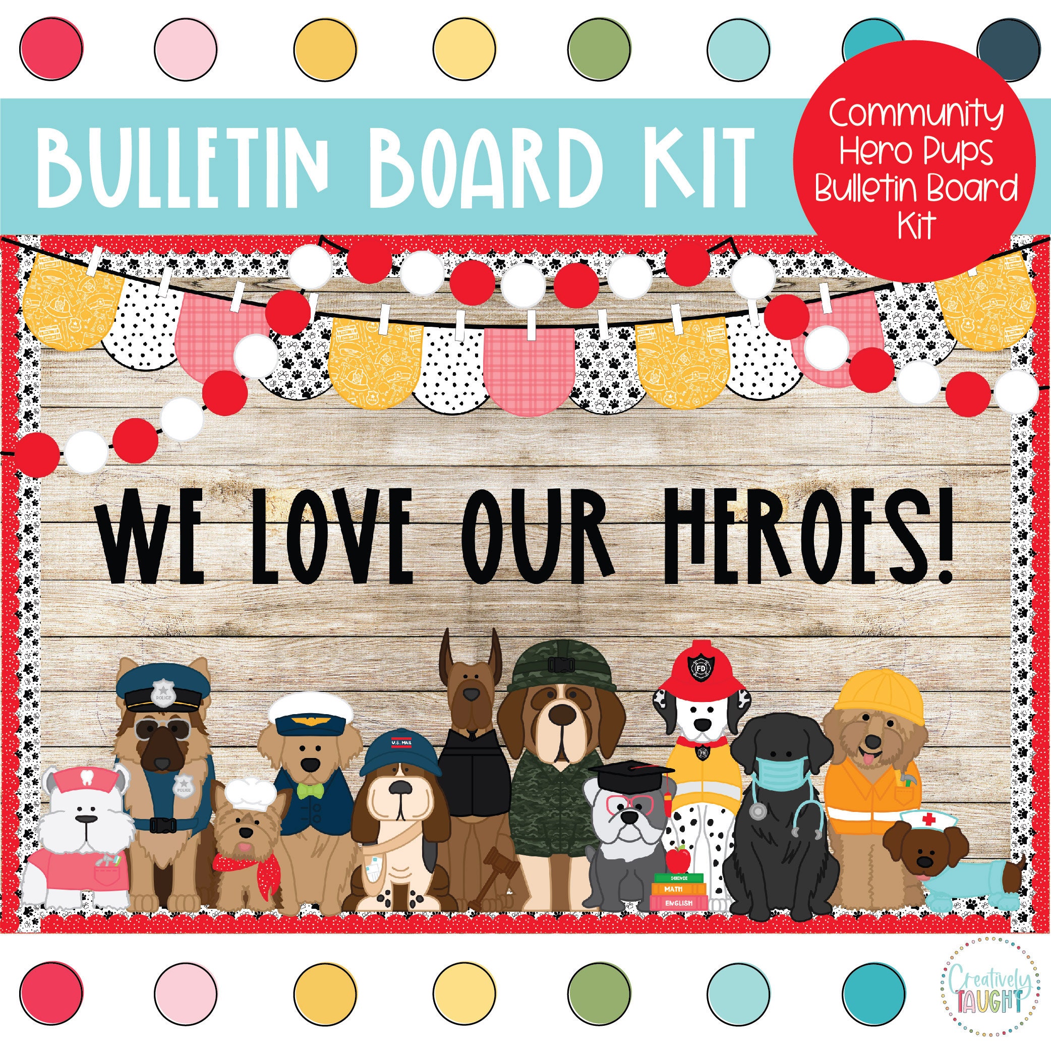 Community Helper Pups Bulletin Board Kit (digital Download) - Etsy