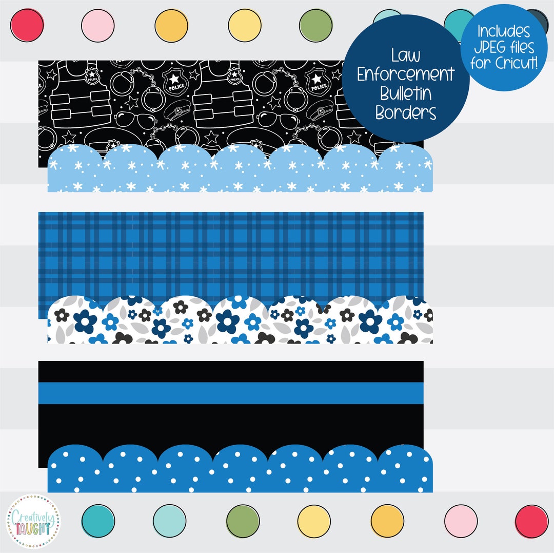 Back the Blue Bulletin Board Borders - Etsy