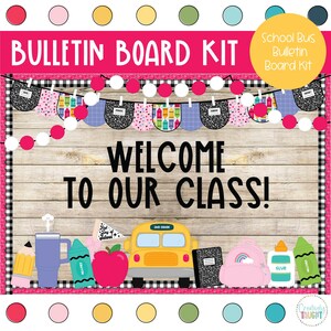 Back to School Bus Bulletin Board Kit: Classroom Decor (PDF) - Etsy