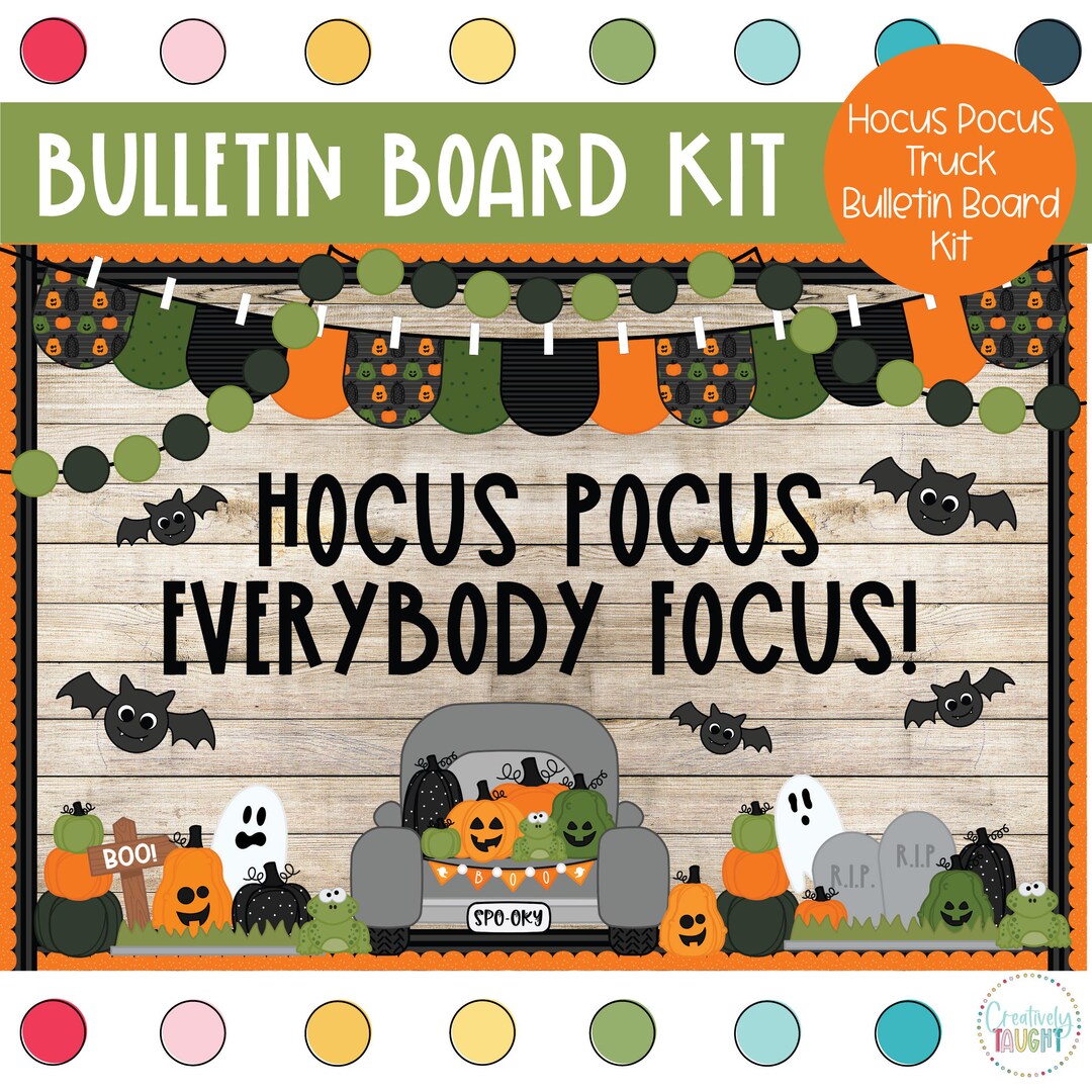Hocus Pocus Everybody Focus - Halloween - October Bulletin Board Kit - Etsy