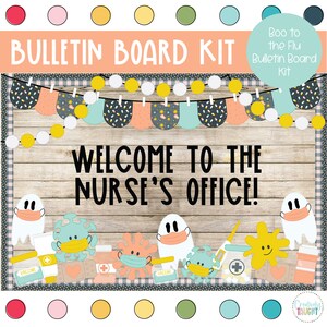 Boo to the Flu - Healthcare - Nursing- Health Bulletin Board Kit - Etsy
