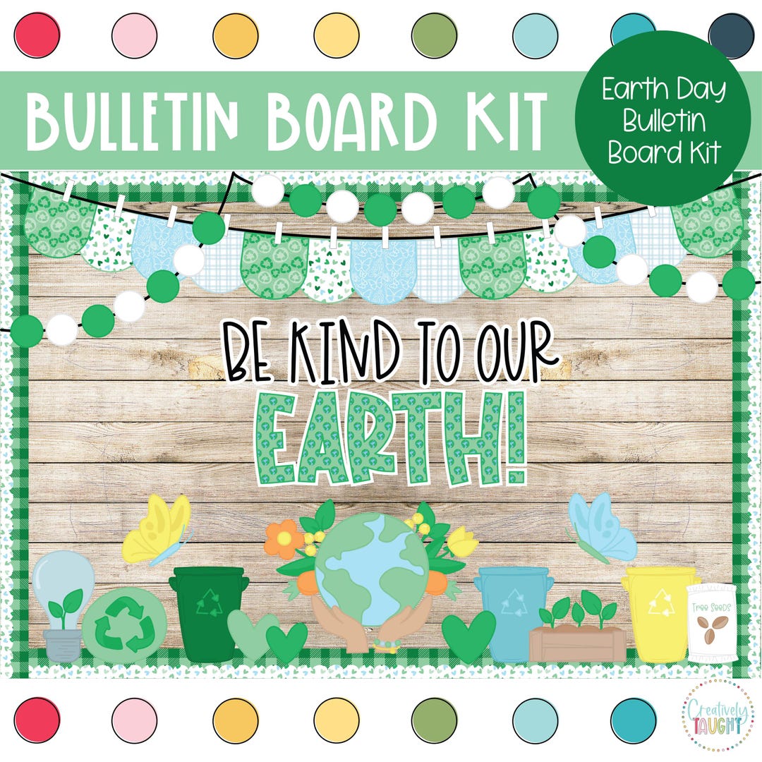 Earth Day - Environmental Science - April Bulletin Board Kit - Etsy