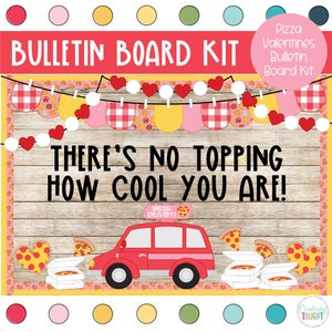 Pizza Delivery Truck - Valentines - February Bulletin Board Kit - Etsy