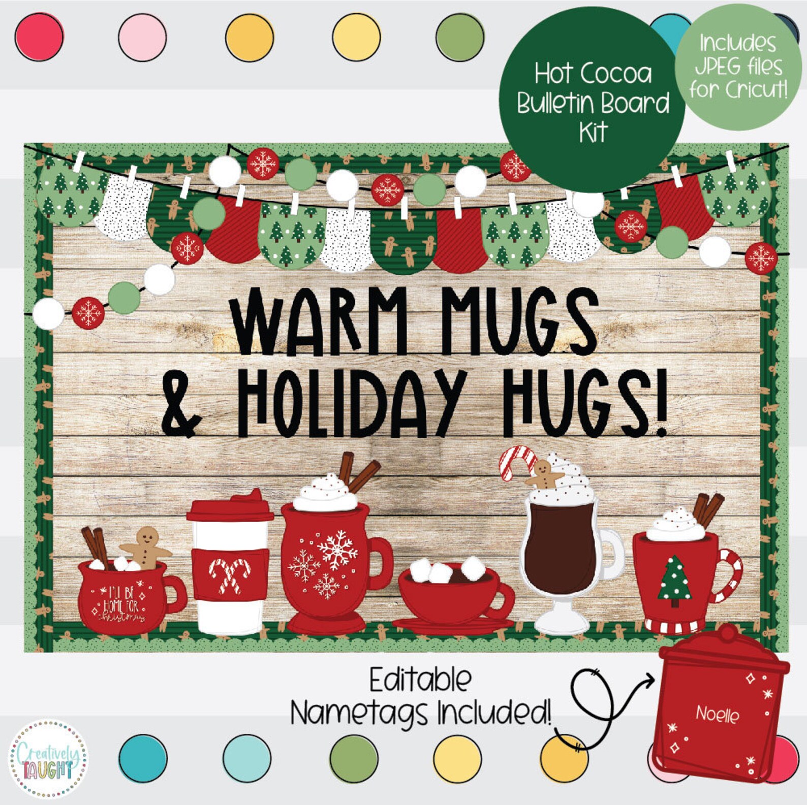 Hot Cocoa Christmas December Bulletin Board Kit - Etsy