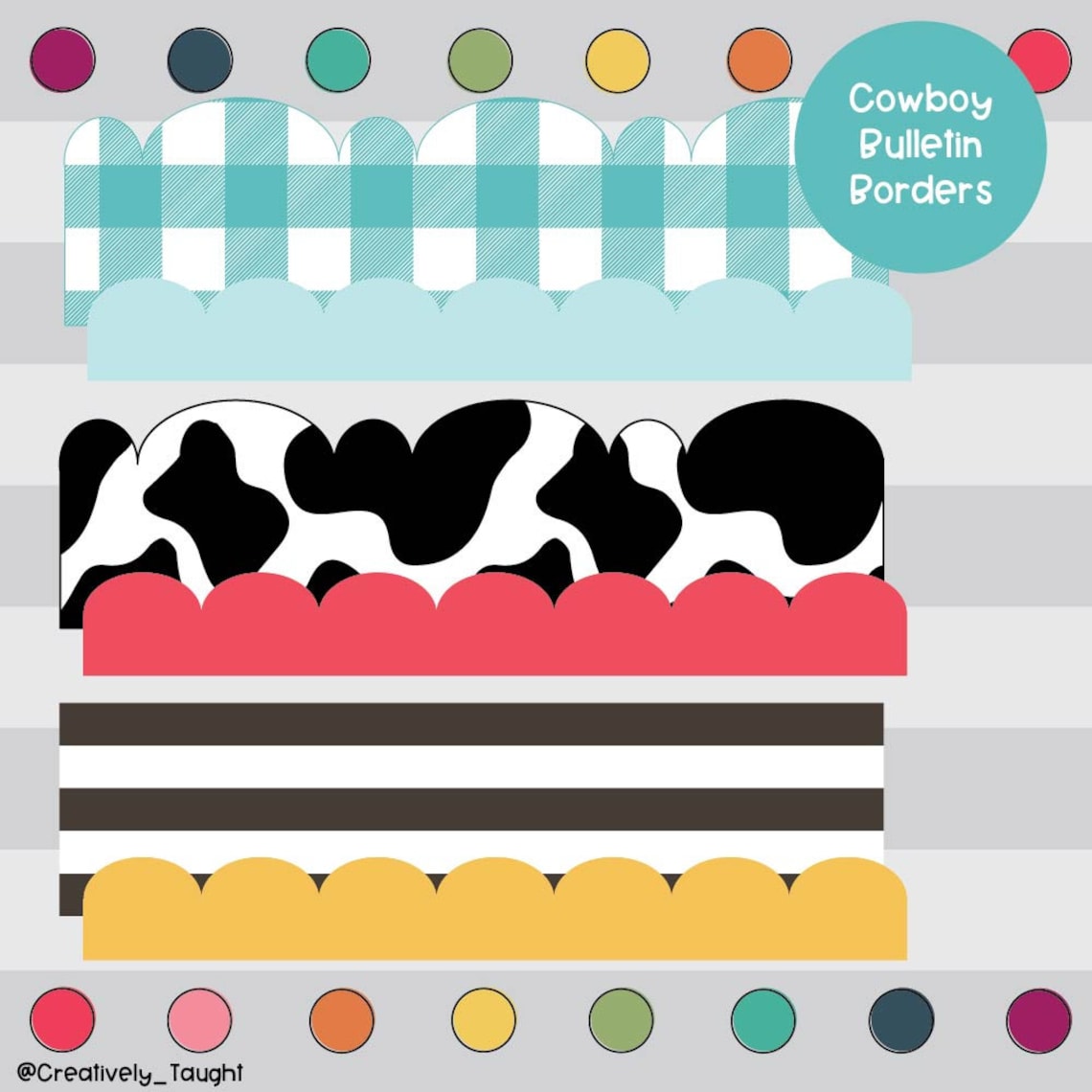 Cowboy Bulletin Board Borders - Etsy